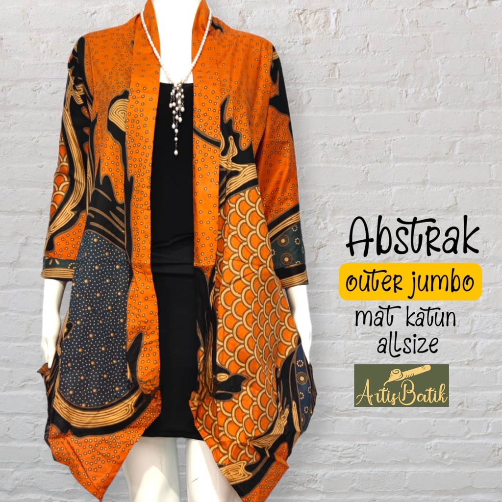 Jual OUTER JUMBO ABSTRAK VEST BATIK OUTER BATIK JUMBO LD 120 XXXXXXL ...