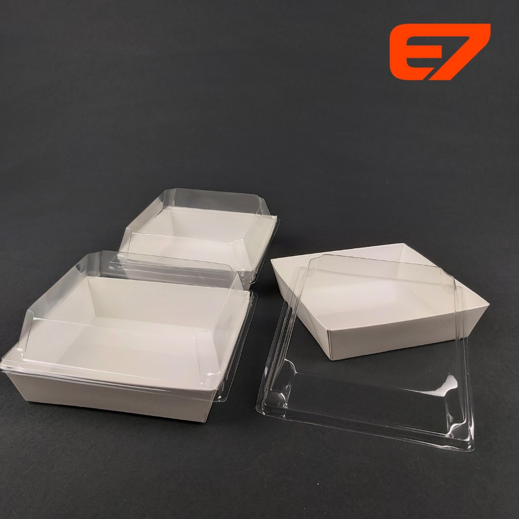 Jual Paper Box Burger+Lid | Lunch Box Tray Kotak Kue - Mika Box (10pcs ...