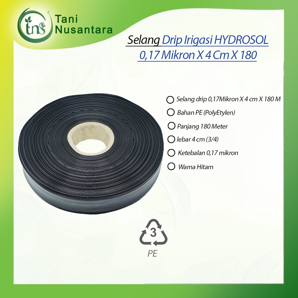 Jual Selang Drip Irigasi Tetes Pertanian 17 Micron 4 cm 180 Meter - 3/4 ...