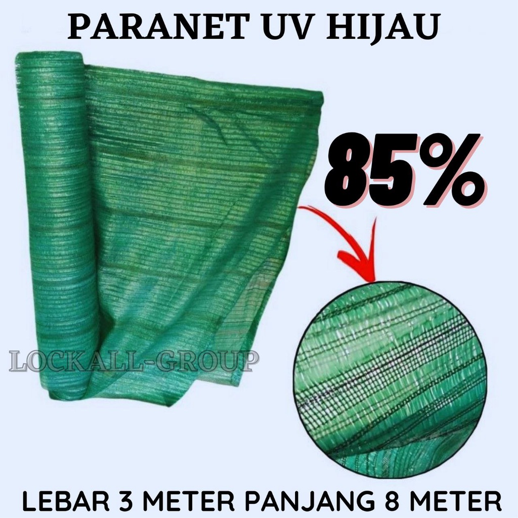 Jual JARING ATAP PARANET PARANIT UV KERAPATAN 85% PANJANG 8 METER LEBAR ...