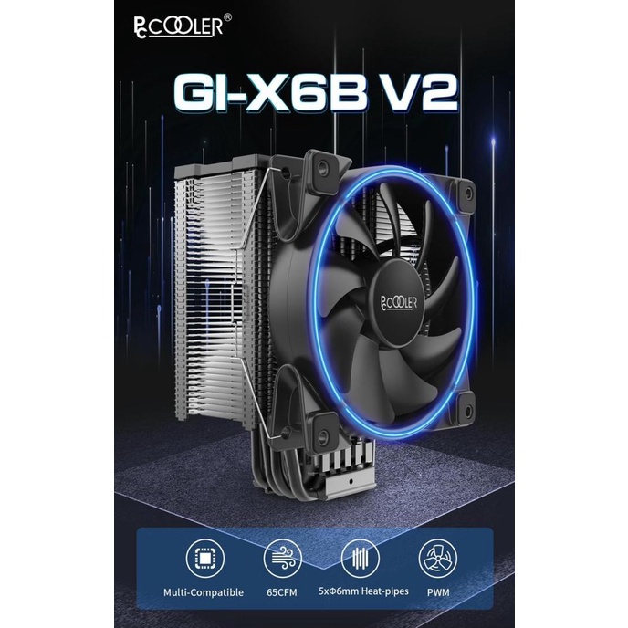 Jual Pc Cooler / Pccooler Gi-X6B V2 - Cpu Cooler Biru | Shopee Indonesia