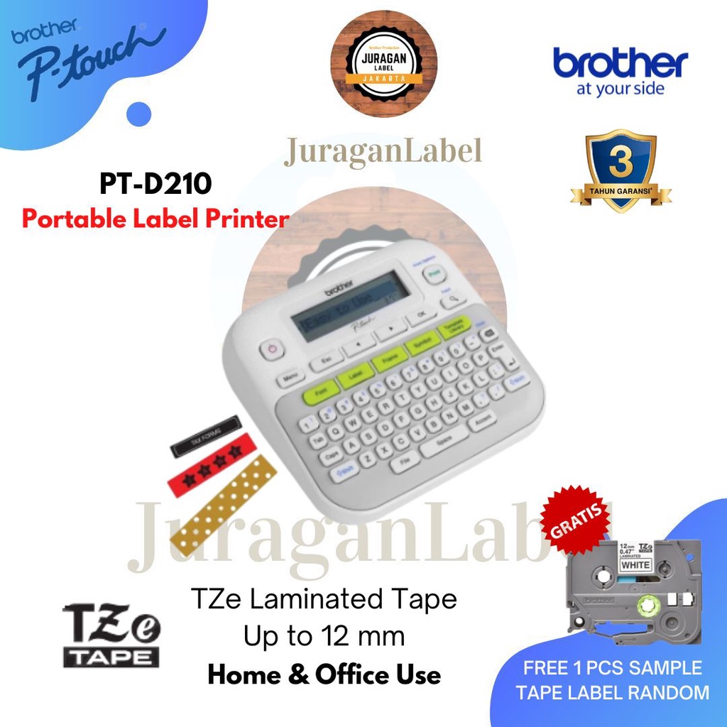 Jual BROTHER PT-D210 P-Touch Printer Label Barcode | Shopee Indonesia