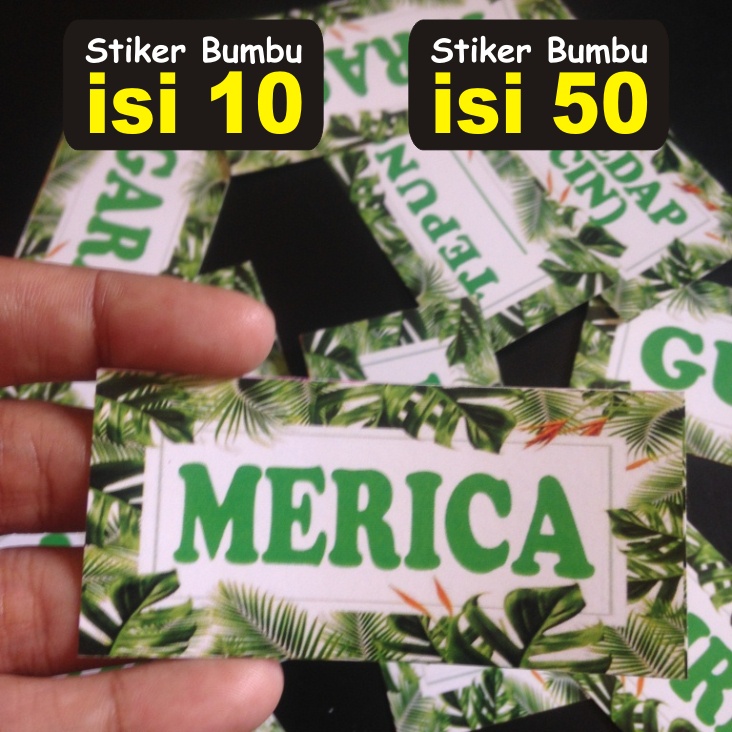 Jual (KODE P19) PAKET STIKER BUMBU ISI 50 & 10 | LABEL BUMBU | STIKER ...