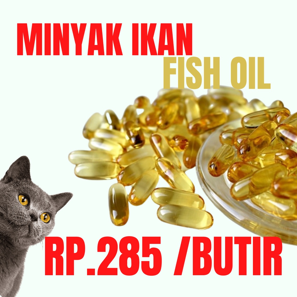 Jual Fish Oil Kucing Minyak Ikan Kucing ECER COD Vitamin Melebatkan ...