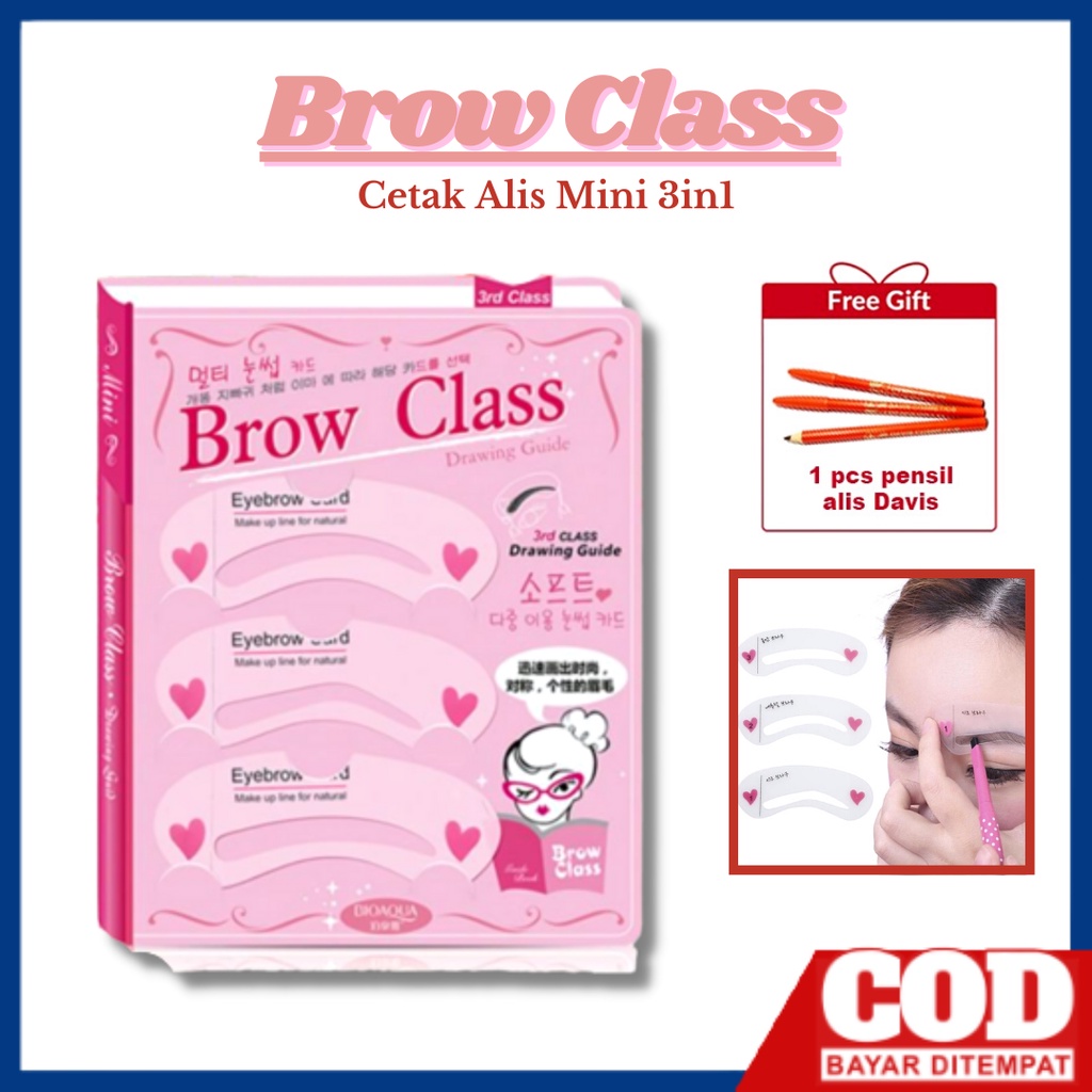Jual Cetak Alis Mini 10 set Brow Class Drawing Guide Cetakan Alis 3IN1 Mudah Praktis Murah ...