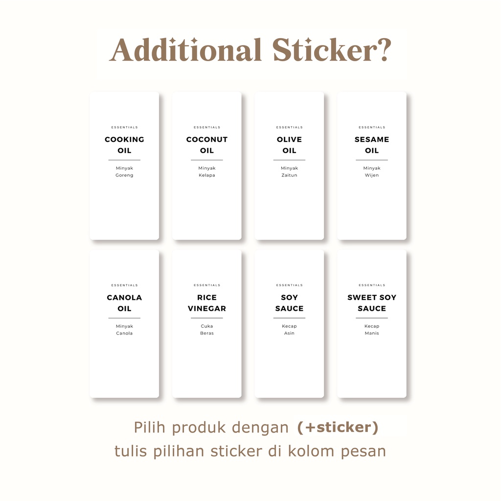 Jual Sticker Botol Minyak 500mL Label AVERY CASSA Botol Minyak | Shopee ...
