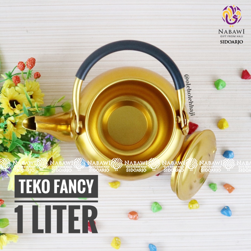 Jual Teko Air Zam Zam FANCY 1 Liter / teko emas Fancy 1 Liter / Oleh ...
