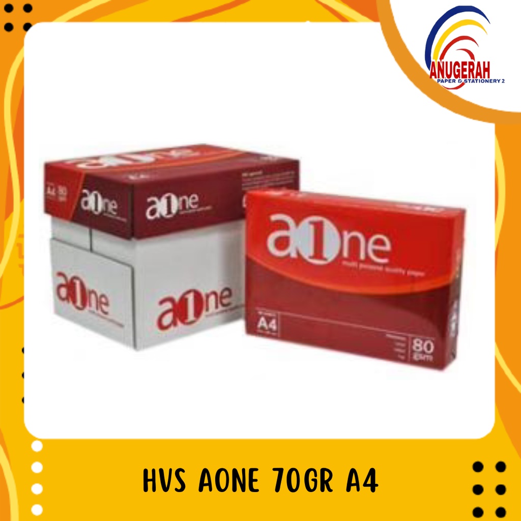 Jual KERTAS HVS AONE A4 70 GR MURAH (RIM) | Shopee Indonesia
