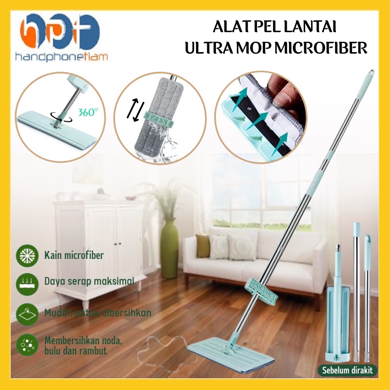 Jual Alat Sapu Pel Pembersih Lantai Tarik Praktis Ultra Mop Handsfree ...