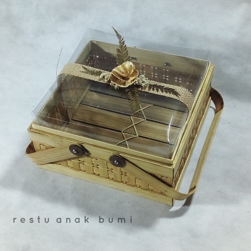 Jual hampers premium 25x25cm truntum pita goni rustic rustik unik kotak ...