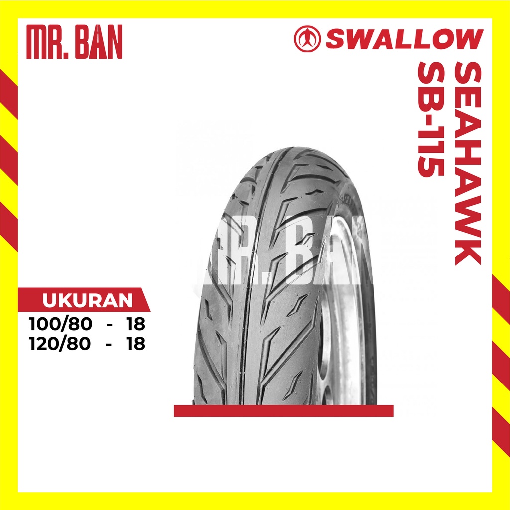 Jual BAN MOTOR RING 18 SWALLOW SEAHAWK SB-115 TUBLES 100/80 120/80 TL ...