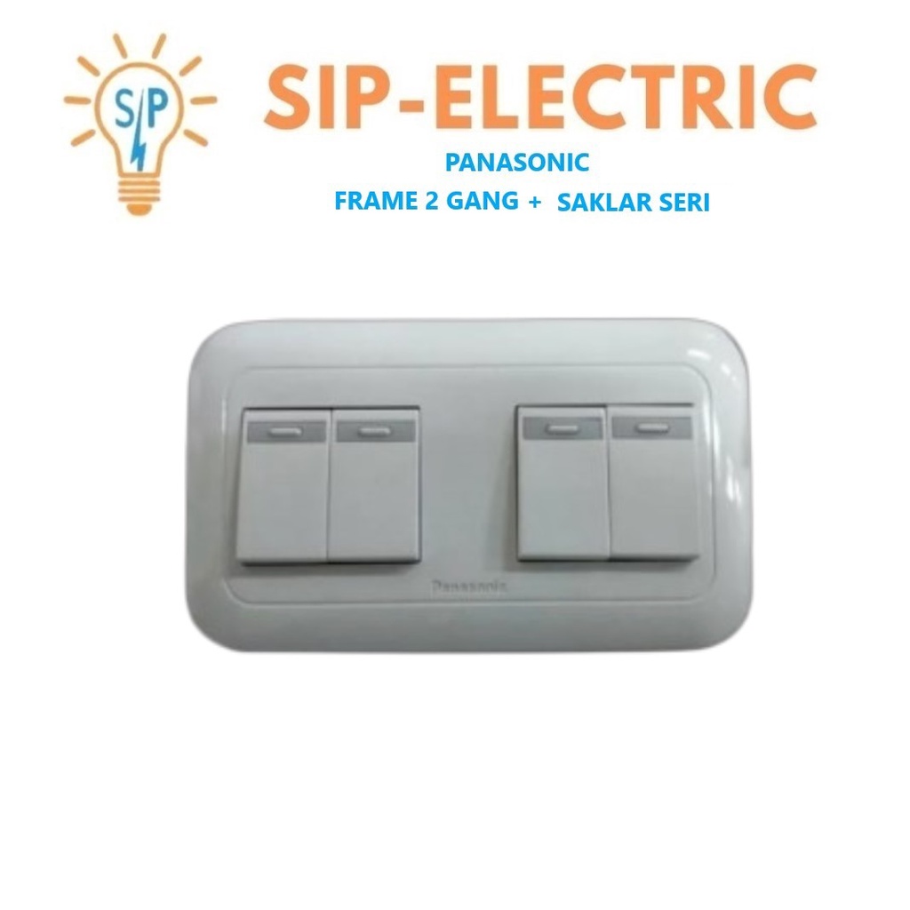 Jual PANASONIC 2GANG SAKLAR SERI DOUBLE GANDA 4MATA KECIL WIDE SERIES ...