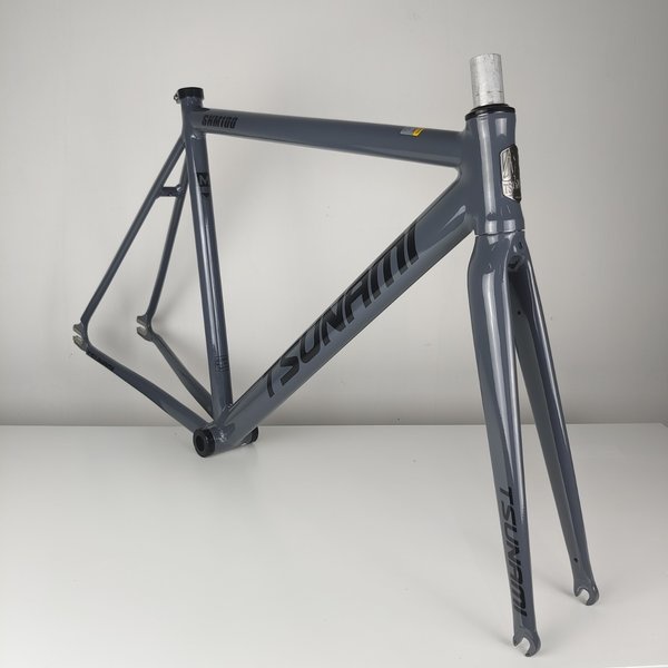 Jual TSUNAMI SNM100 CEMENT GREY FRAMESET FIXIE | Shopee Indonesia