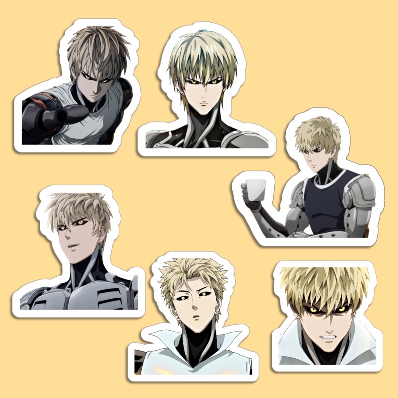 Jual Sticker Anime One punch man Sticker fubuki Saitama Genos Sticker ...
