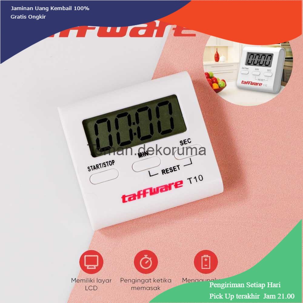 Jual TD - PR Taffware Timer Masak Dapur Countdown Digital Alarm Clock ...