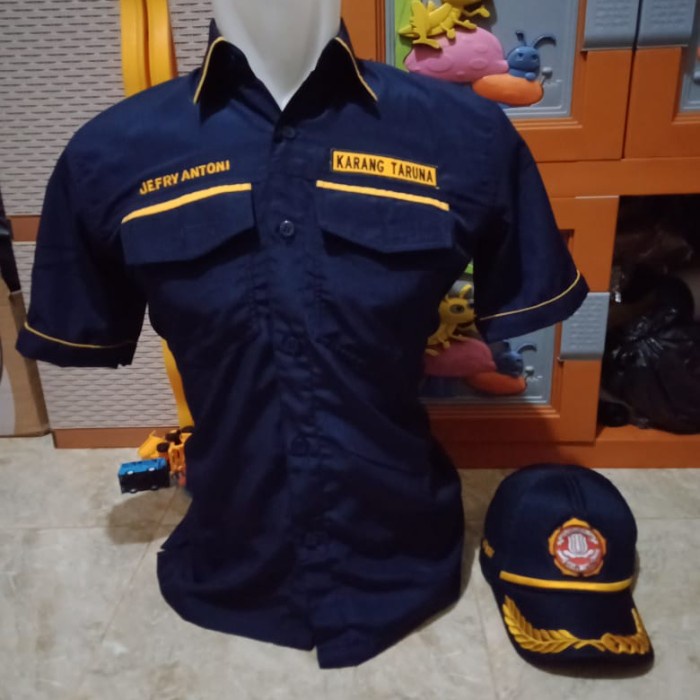 Jual Univ Seragam Karang Taruna Biru Dongker | Shopee Indonesia