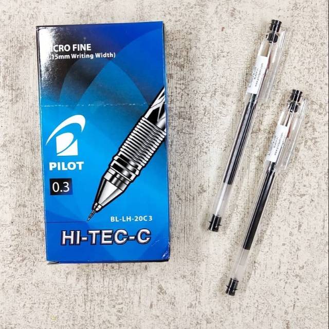 Jual (Pcs) Ballpoint / Bolpoin / Pen Gel Hitec Pilot 0.3Mm | Shopee ...