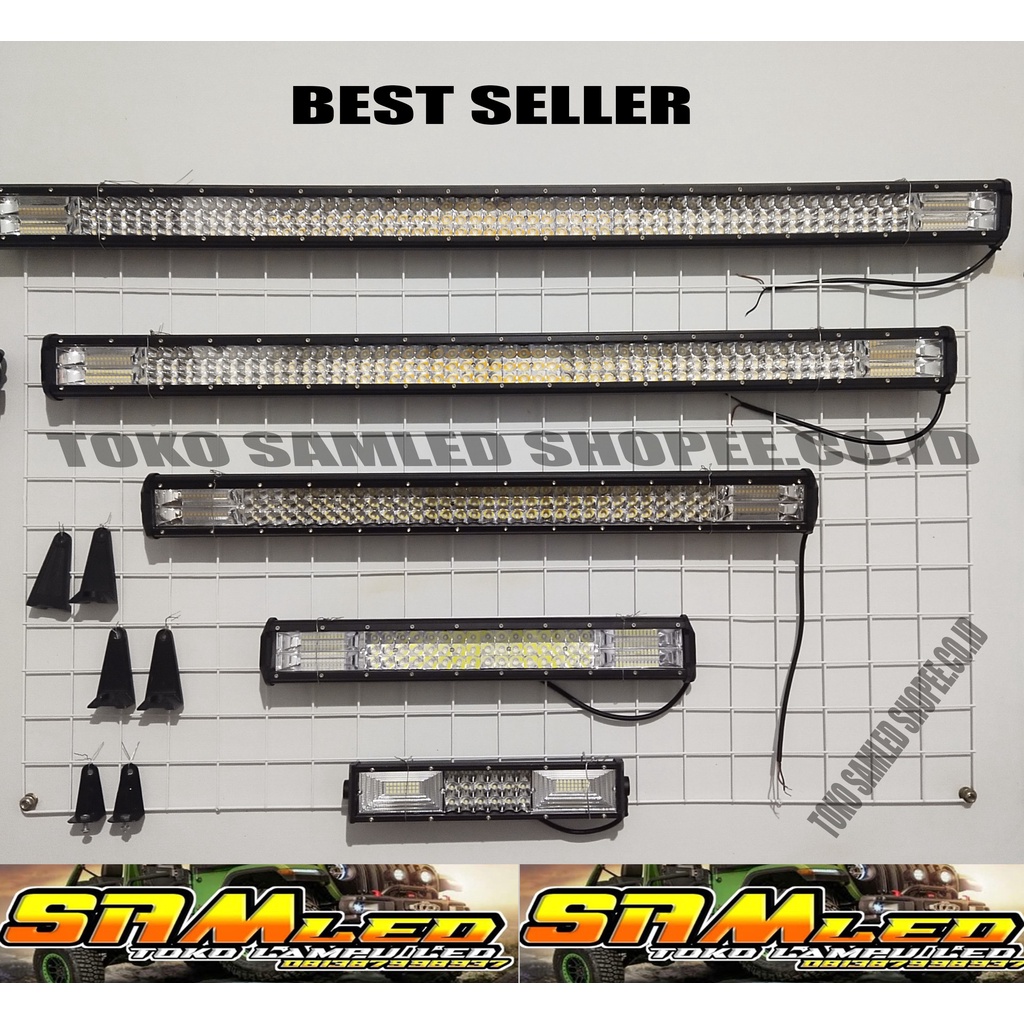 Jual LAMPU SOROT LED BAR 3 ROW PJ 30 - 130 CM WARNA PUTIH KUNING DAN 5 ...