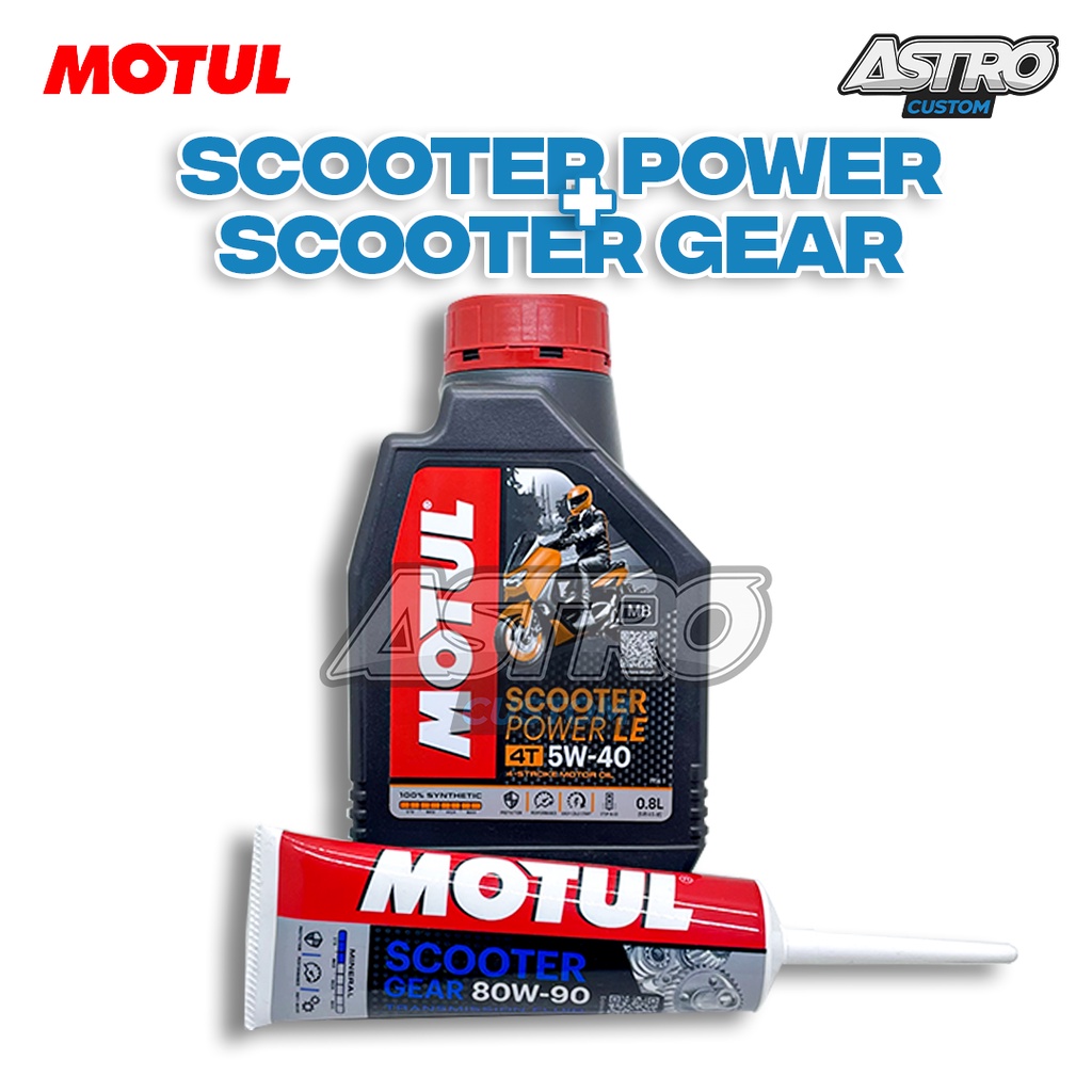 Jual Paket Oli Motul SCOOTER POWER LE 4T 5W-40 + Oli Gardan 80W-90 ...