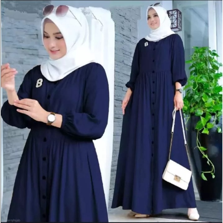 Jual BAJU GAMIS TERBARU GAMIS POLOS FUUL KANCING DEPAN | Shopee Indonesia