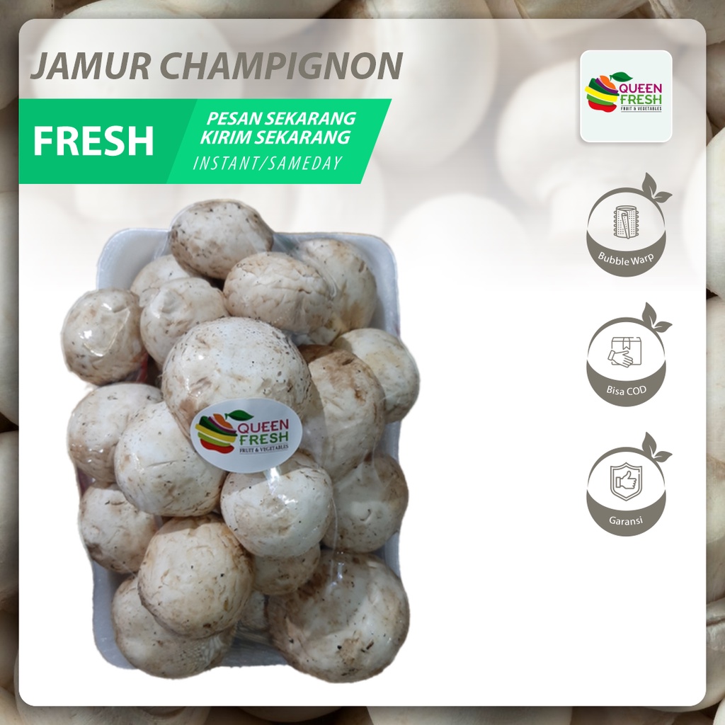 Jual Queenfresh Sayur Sayuran Jamur Kancing Champignon Segar Fresh ...