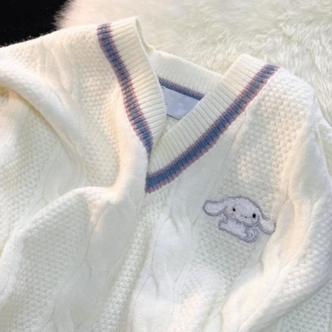 Jual [READY] Sweater Rajutan V-neck Niche Longgar | Musim Gugur Baru ...