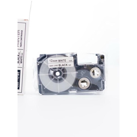 Jual OEM TAPE EZ LABEL CASIO 12MM BLACK INK WHITE (OXR-12WE) | Shopee ...