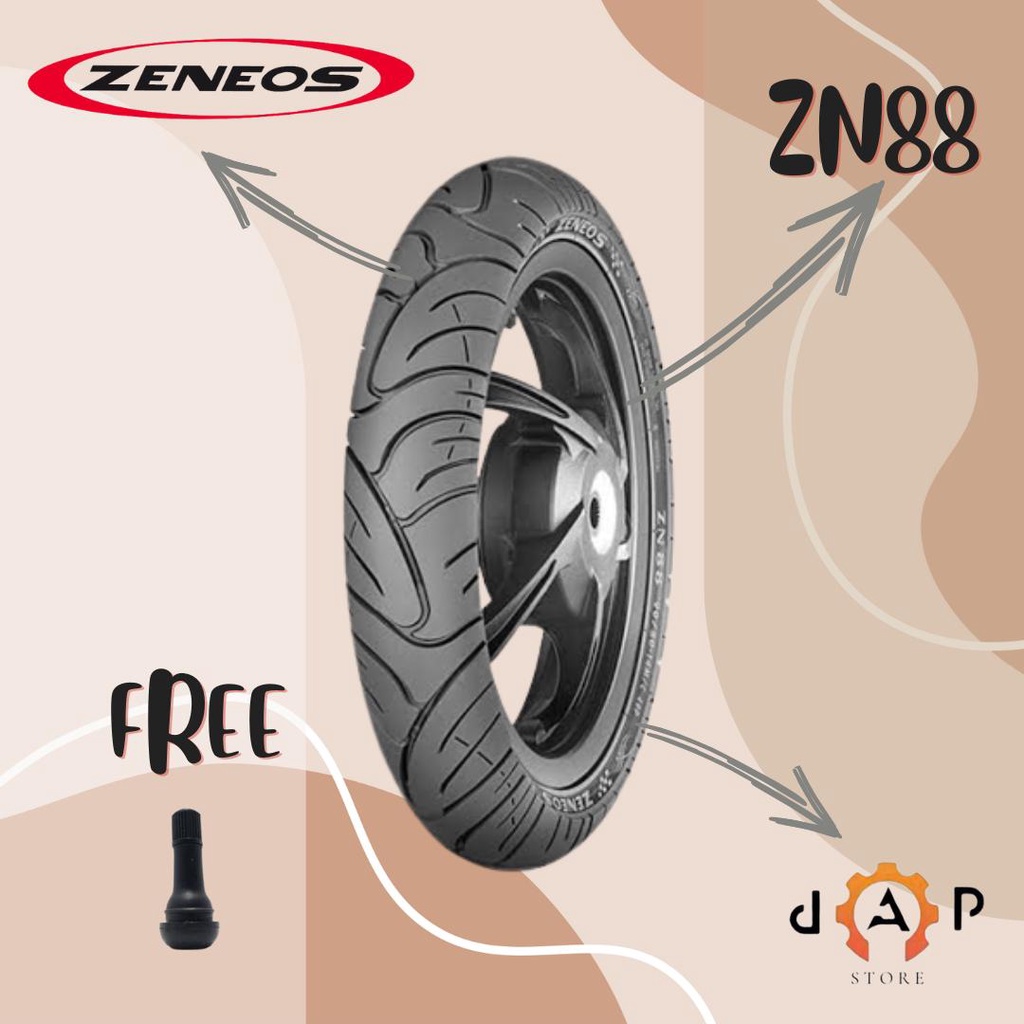 Jual BAN MOTOR MATIC RING 14 // ZENEOS ZN88 70/80-14 TUBELESS // BAN ...