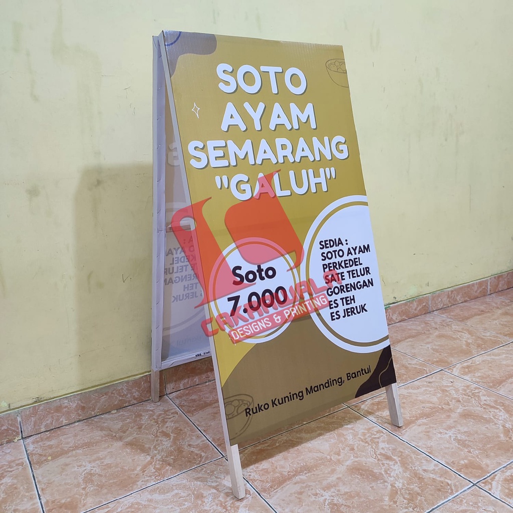 Jual STAND BANNER KAYU UKURAN 50 X 85 - A BANNER KAYU PROMOSI ...