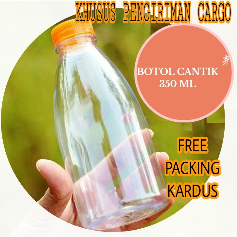 Jual (ISI 40 PCS) Botol Plastik Cantik 350ml + Packing Kardus (KHUSUS ...