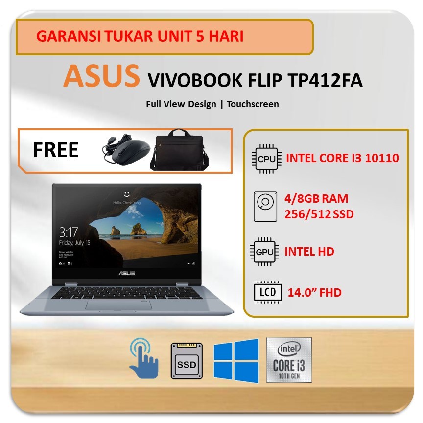 Jual Asus Vivobook Flip TP412FA I3 10110 | Shopee Indonesia