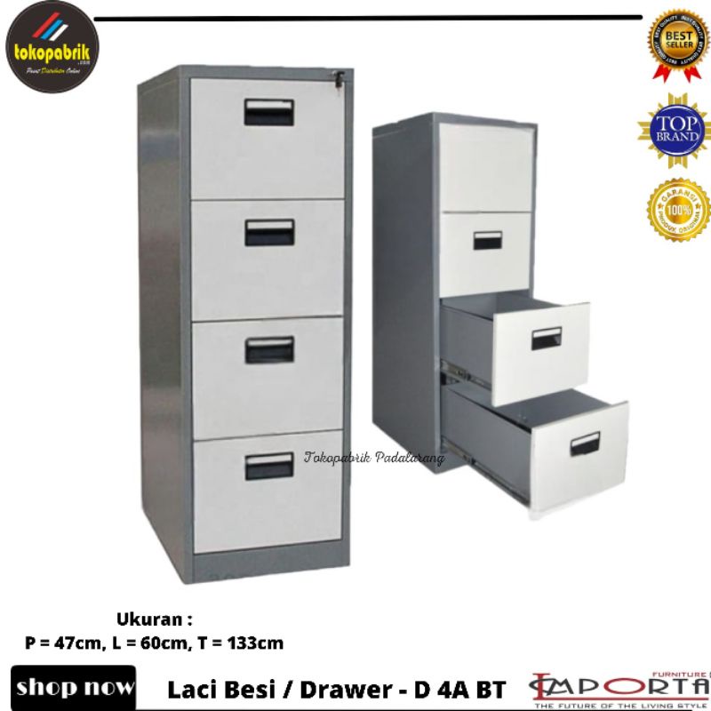 Jual Lemari Besi Laci Cabinet - Loker Laci 4 Susun Importa Minimalis Kantor IMP D 4A BT Murah ...