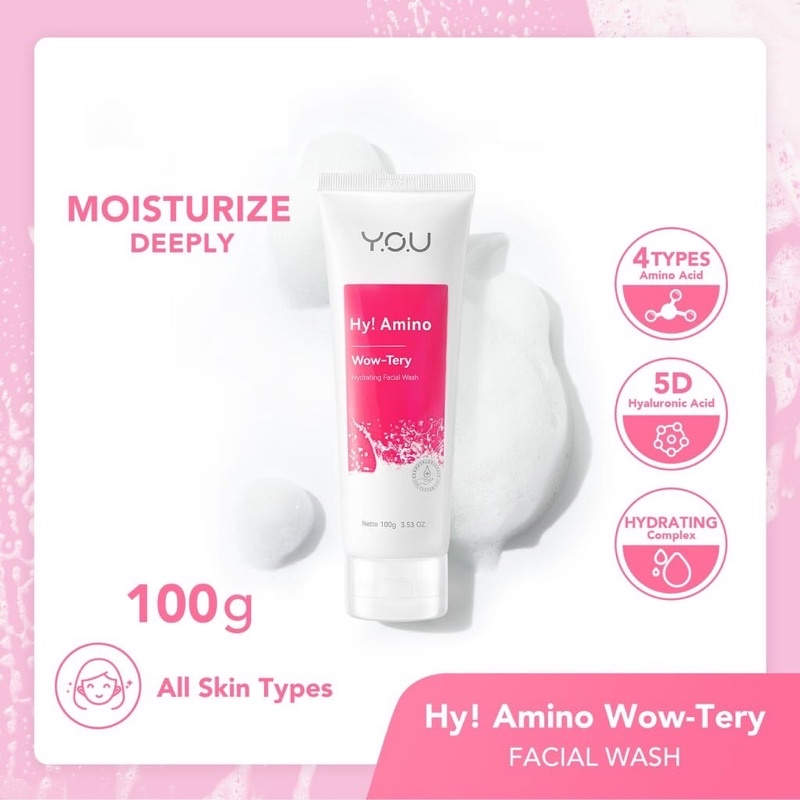 Jual YOU Hy! Amino Facial Wash All Varian 50g | 100g | Shopee Indonesia