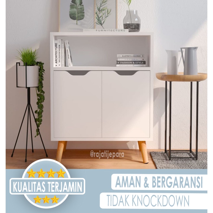Jual Drawer Minimalis Lemari Penyimpanan Nakas 2 Pintu | RJMLP13 ...