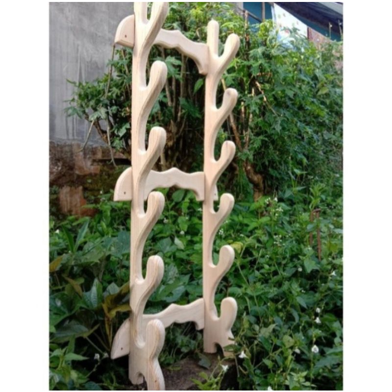 Jual stand/dudukan/rak katana, golok, pedang 5 tahap, 6 tahap dan 7 ...