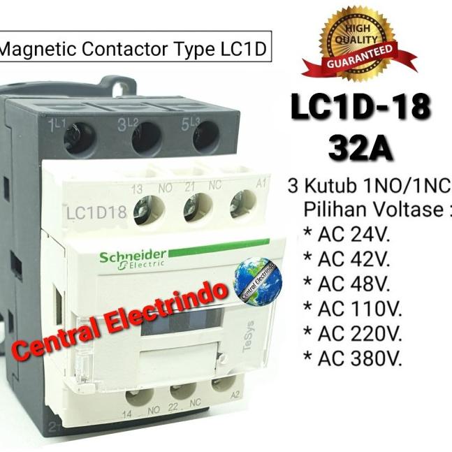 Jual MAGNETIC CONTACTOR LC1D 18M7 220VAc. - AC 220V | Shopee Indonesia