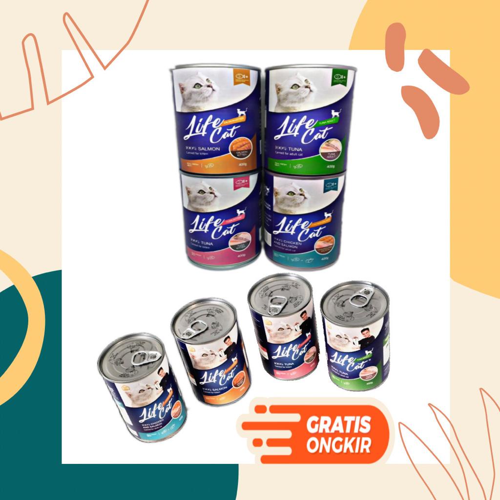 Jual LIFE CAT KALENG Adult Kitten 400gr 400 gr lifecat wet food makanan ...