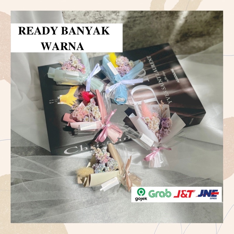 Jual Buket Bunga Mini Aesthetic Buket Bunga Mini Kering Flower Frame 3D ...