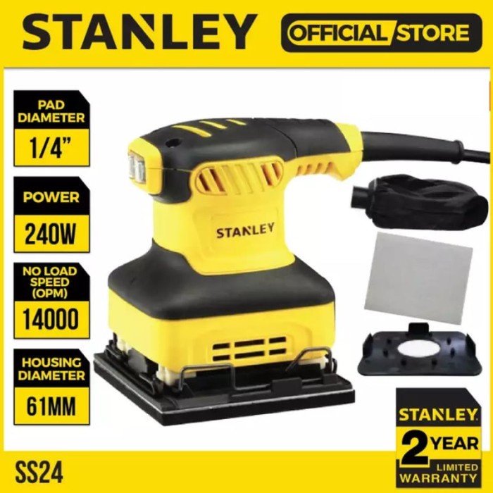 Jual STANLEY SS24 PALM SANDER 1/4 SHEET MESIN SANDER AMPLAS KAYU ...