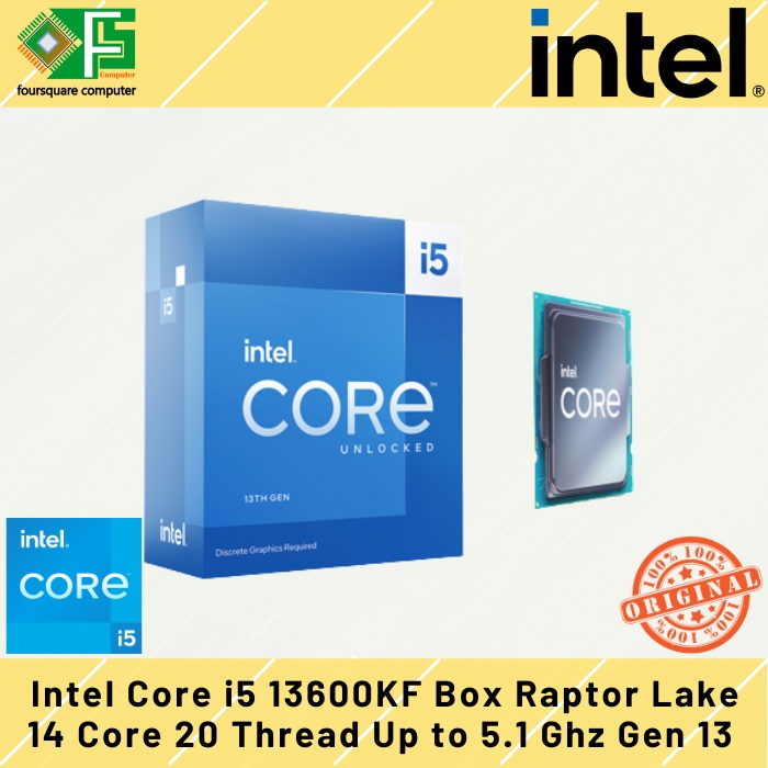 Jual Processor Intel Core i5 13600KF Box 14 Core 20 Thread Up to 5.1 Ghz Raptor Lake LGA 1700 ...