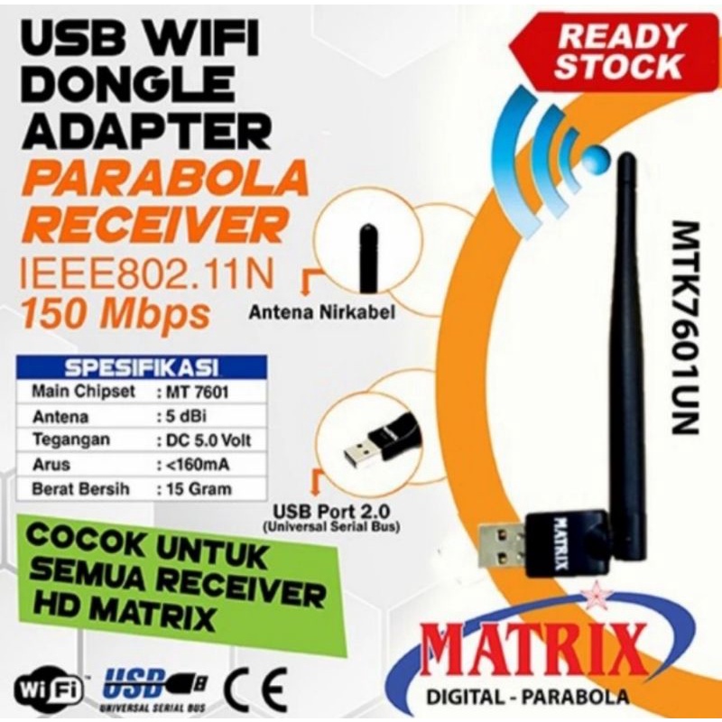 Jual USB WiFi Dongle Matrix Original MT7601 buat Set Top Box | Shopee Indonesia
