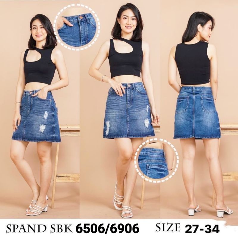 Jual Rok Jeans Pendek Mini Sobek Ripped 27-34 | Shopee Indonesia