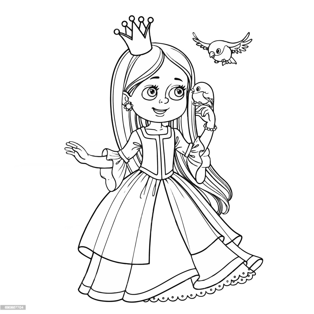 Jual Gambar Sketsa Mewarnai ~ PRINCESS/ Seketsa Lukis / Drawing Sketch ...