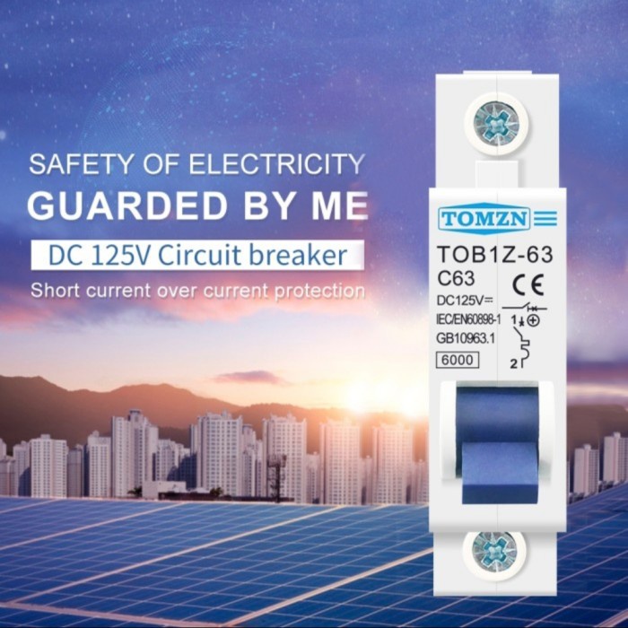 Jual Safety Mcb Dc 1P 125V 10A 16A 20A 25A 32A 40A 50A 63A Tomzn ...