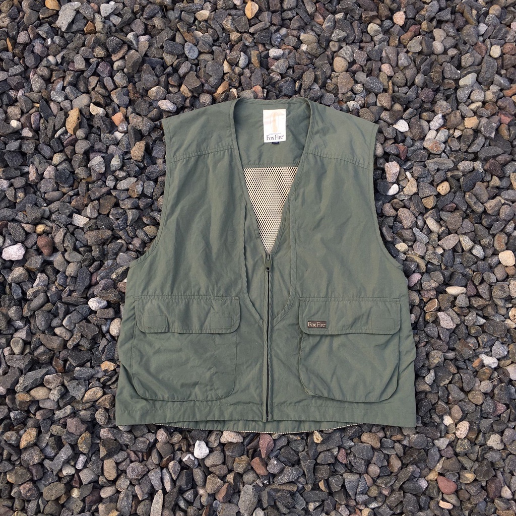 Jual VEST JARING OLIVE FOX FIRE | Shopee Indonesia