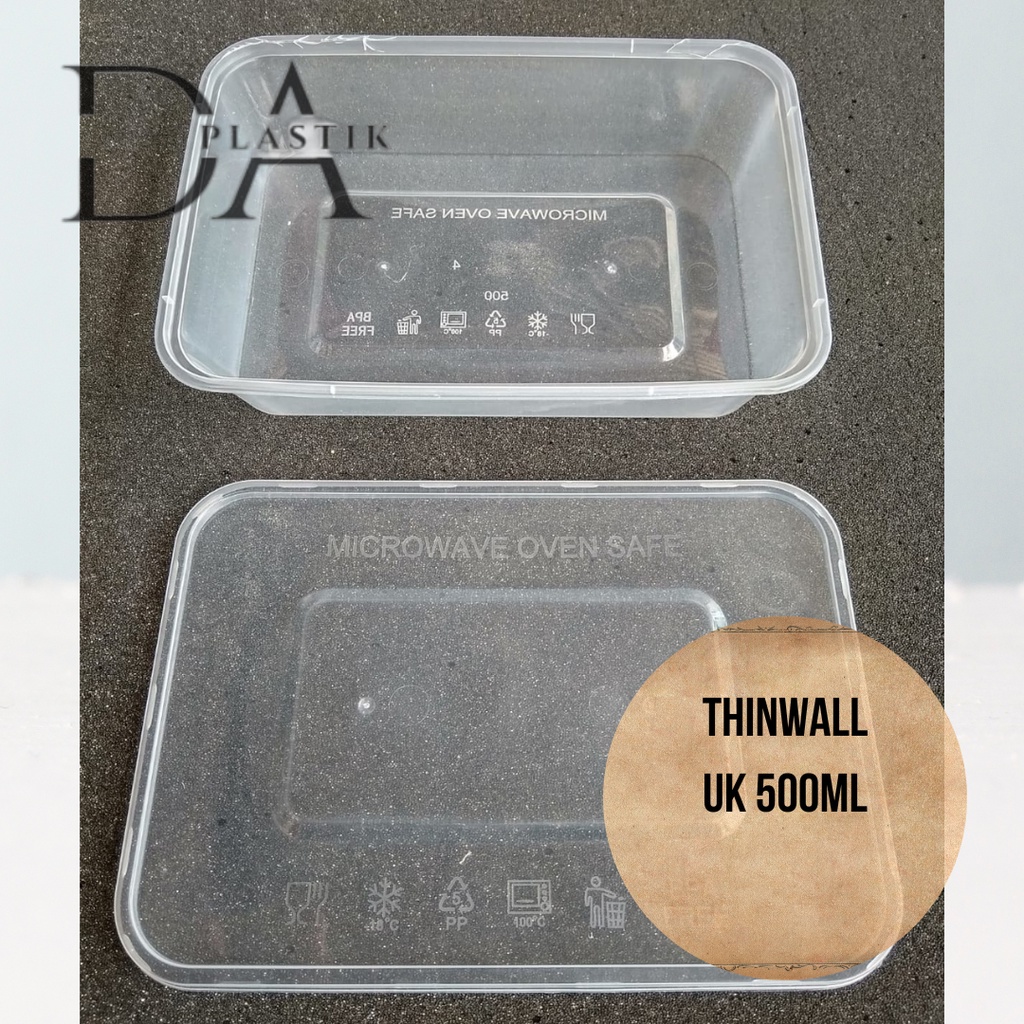 Jual Thinwall 500ML Kotak Makanan Kotak Plastik | Shopee Indonesia