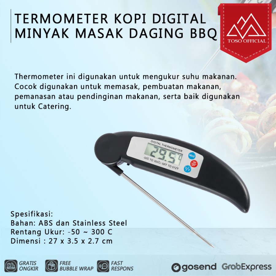 Jual TERMOMETER KOPI DIGITAL THERMOMETER TERMOMETER MINYAK MASAK DAGING ...