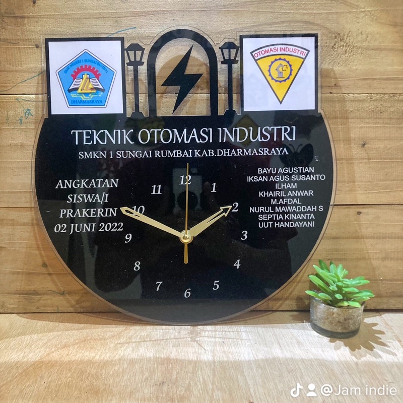 Jual Plakat Jam Dinding Custom Untuk Magang PKL Bonus Box dan Pita ...