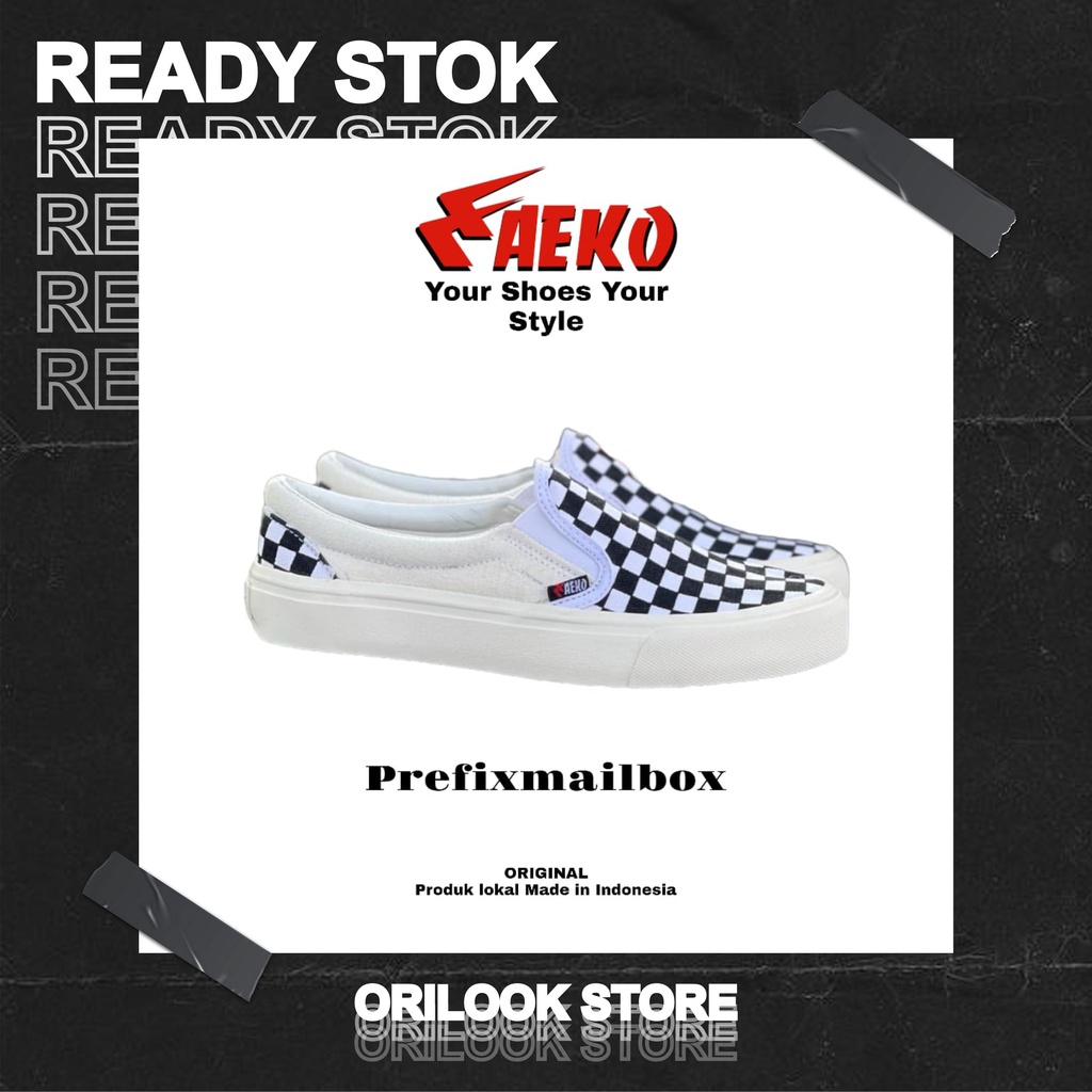 Jual Sepatu sneakers Pria/Wanita AEKOSHOES Prefixmailbox White Original ...