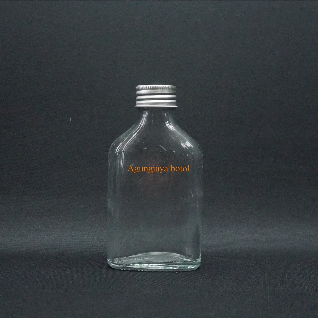 Jual Botol Kaca Food 100 Ml Half Square / Botol Kaca Half Square ...